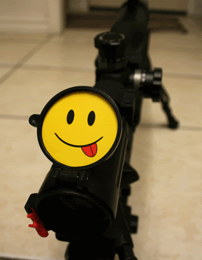 Usable Smiley Face for Scope Caps!- Mil Dot - Calguns.net